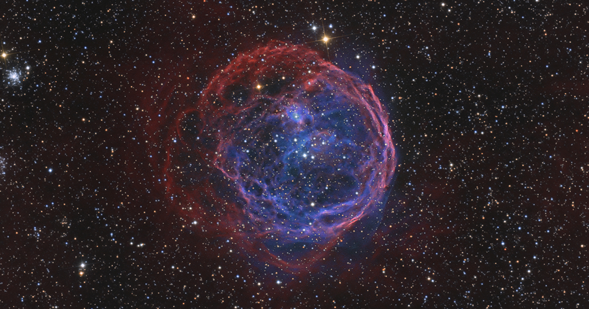 Superbubble in the LMC (Henize 70) - Astrophotography by Nicolas ROLLAND